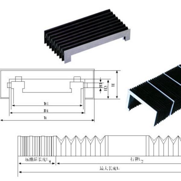 CNC Linear Guide Rail Accordion Bellows Cover Prevent Dusts Fire Resistant