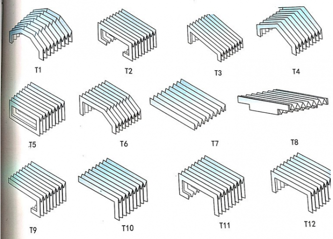 Angled Accordion Bellow Cover Black Or Sliver Industrial Bellows Covers